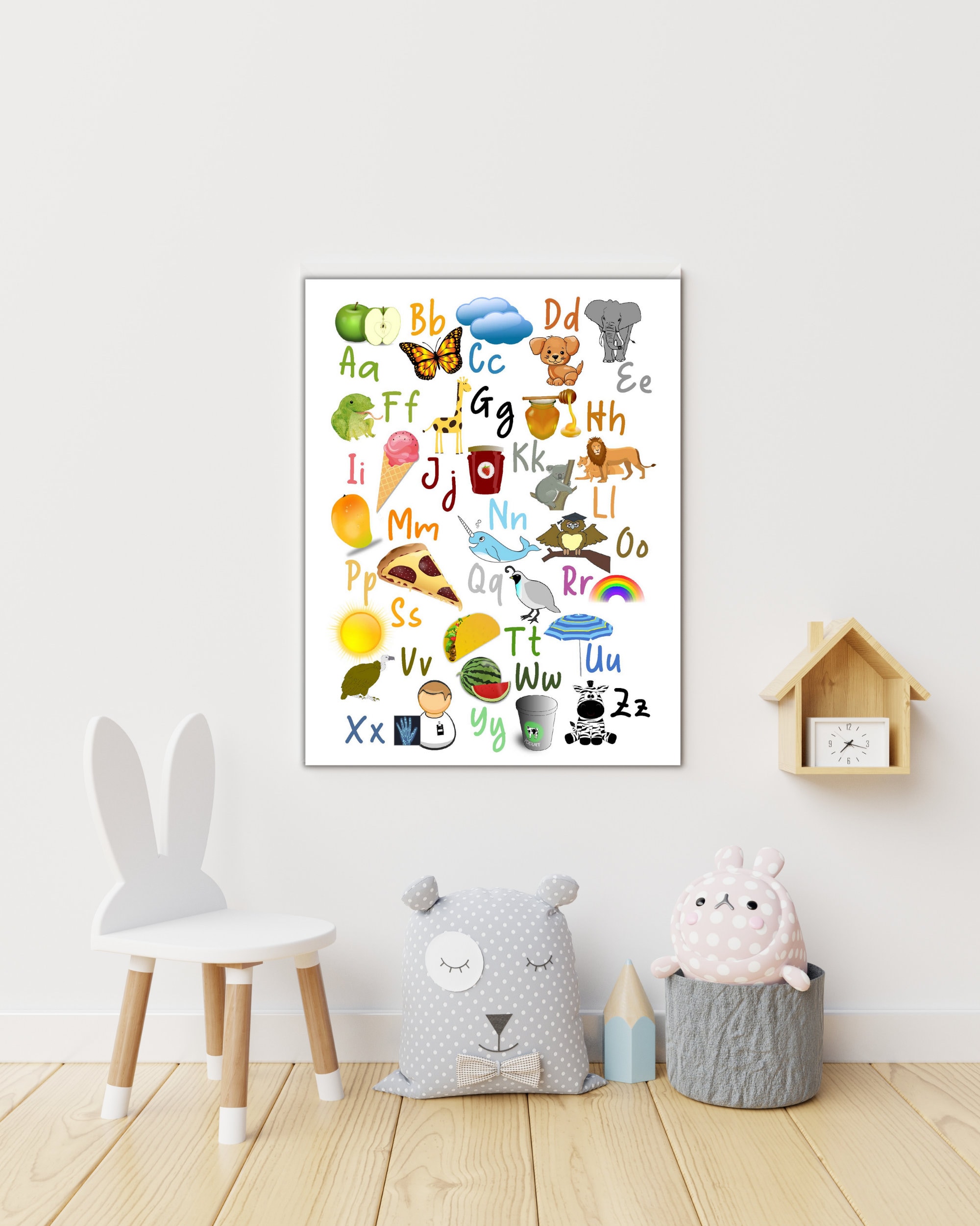 Printable Alphabet Chart, ABC Poster, Educational Instant Download PDF ...