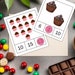 Printable Count and Clip Cards 1 - 20, Chocolate Theme, Instant ...