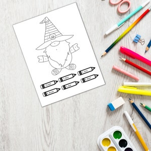 Printable Gnomes Color by Number, Kids Color by Numbers, 20 Pages ...