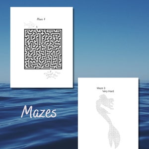 Printable Mermaid Activity and Coloring Pages for Kids, Instant ...