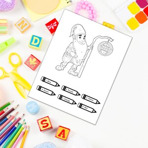Printable Gnomes Color by Number, Kids Color by Numbers, 20 Pages ...