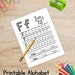 Printable Alphabet Tracing Worksheets, Food Theme ABC, Instant Download ...