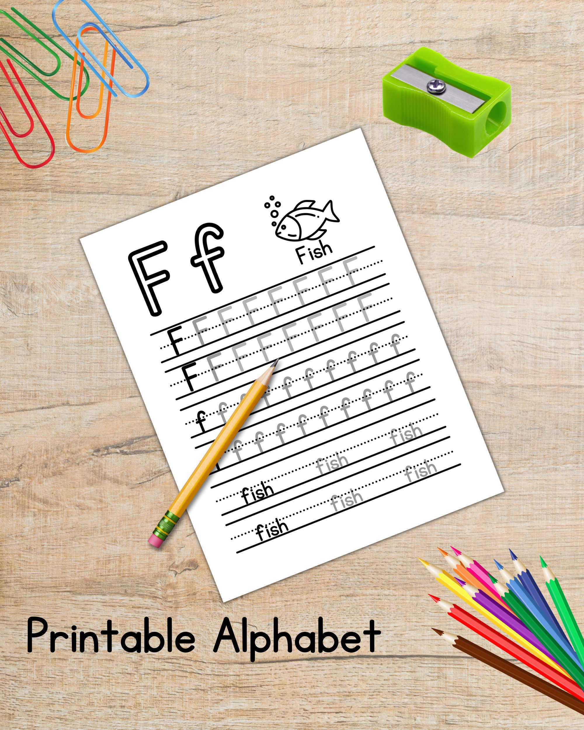 Printable Alphabet Tracing Worksheets, Food Theme ABC, Instant Download ...