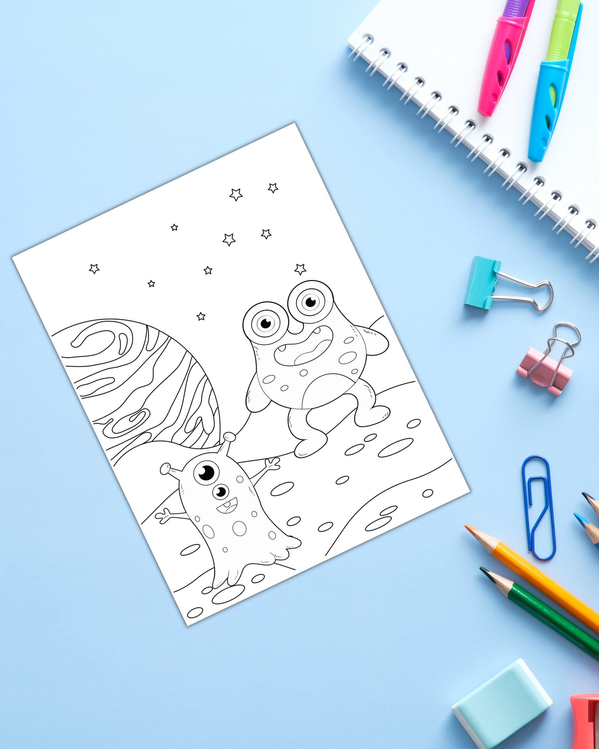 Printable Quirky Aliens Coloring for Kids - 22 Pictures to Color ...