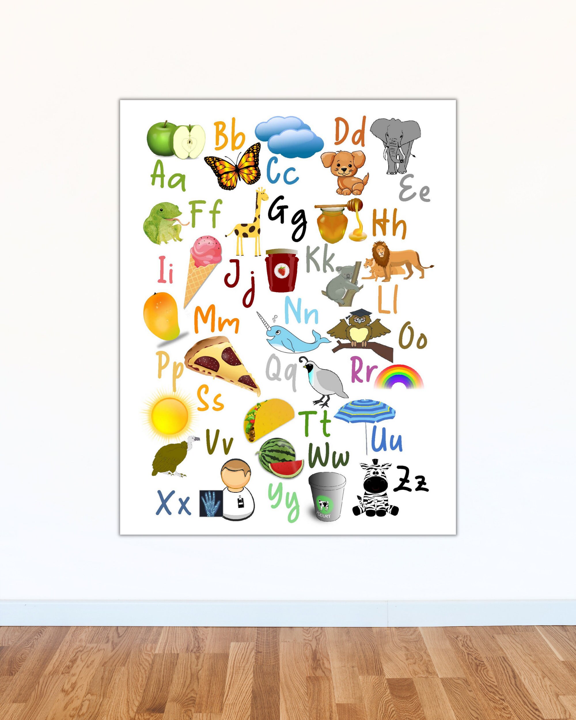 Printable Alphabet Chart, ABC Poster, Educational Instant Download PDF ...