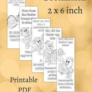 Printable Easter Coloring Bookmarks, 10 Fun Coloring With Jokes for ...