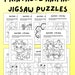 Printable Animals Colouring Jigsaw Puzzles, 10 Pages, Instant Download ...