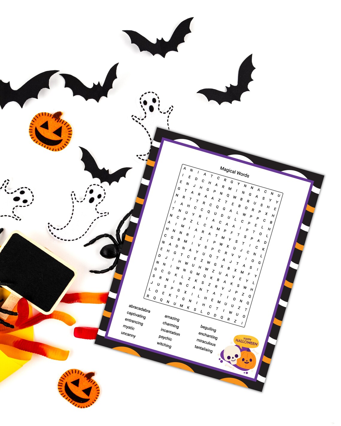 Printable Halloween Word Search Puzzles Pages, 21 Puzzles With ...