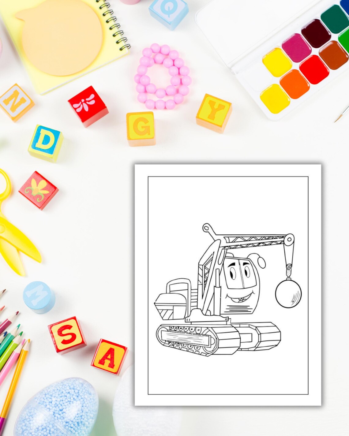 Printable Construction Vehicles Coloring Pages, 21 Pictures to Color ...