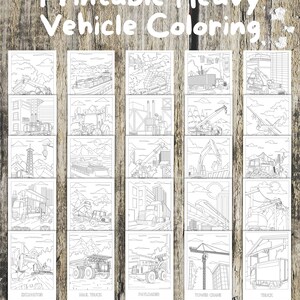 Printable Heavy Vehicle Coloring Pages, 40 Pictures for Kids, Instant ...