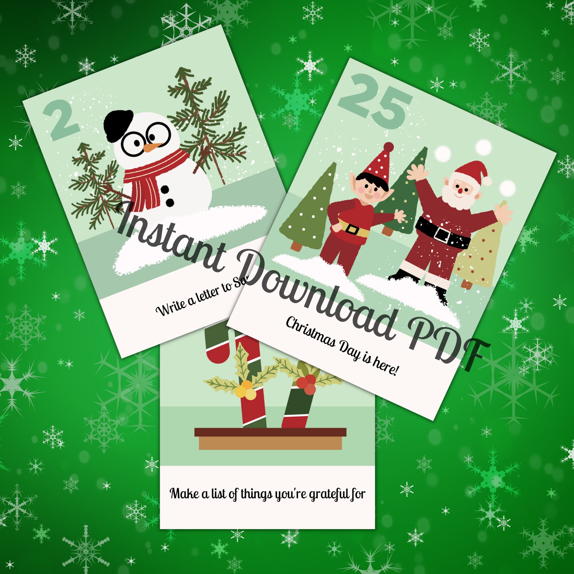 Printable Advent Calendar, Christmas Activities, Countdown to Christmas ...