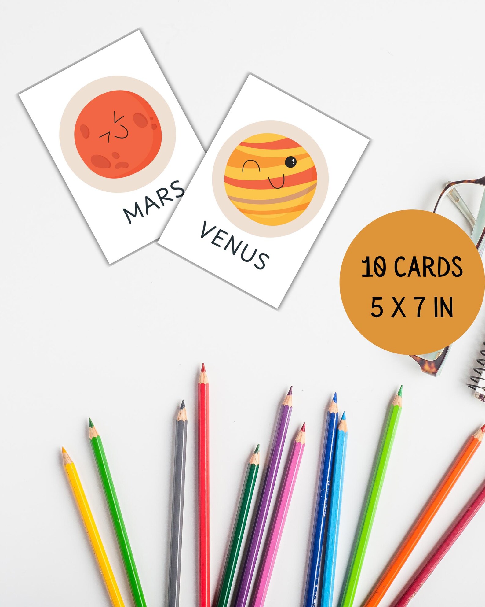 Printable Planets Flash Cards, Educational Instant Download PDF - Etsy