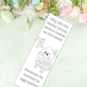 Printable Easter Coloring Bookmarks, 10 Fun Coloring With Jokes for ...