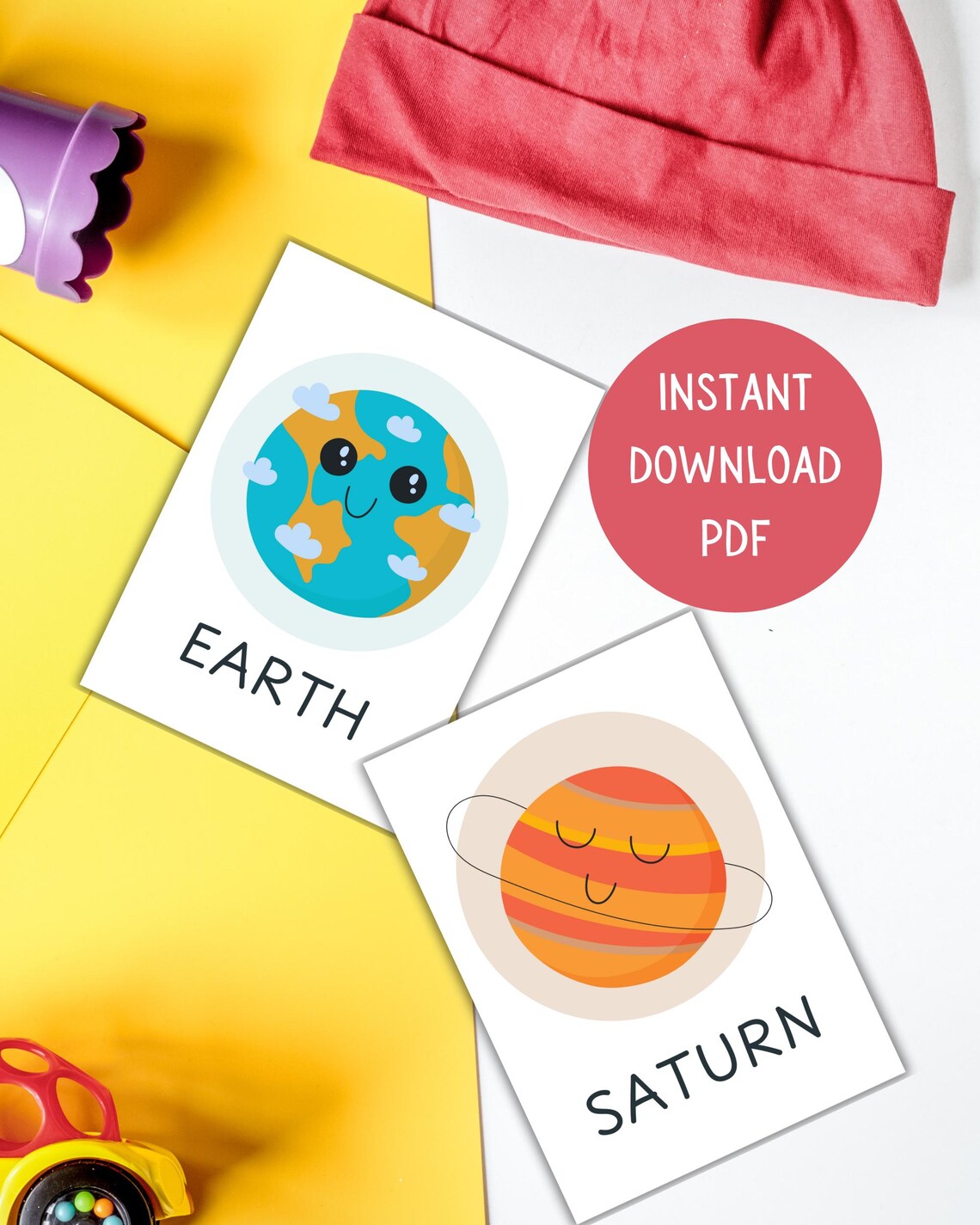 Printable Planets Flash Cards, Educational Instant Download PDF - Etsy