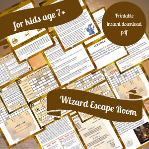 Printable Wizard Escape Room for Kids, DIY Escape Game Kit, Instant ...