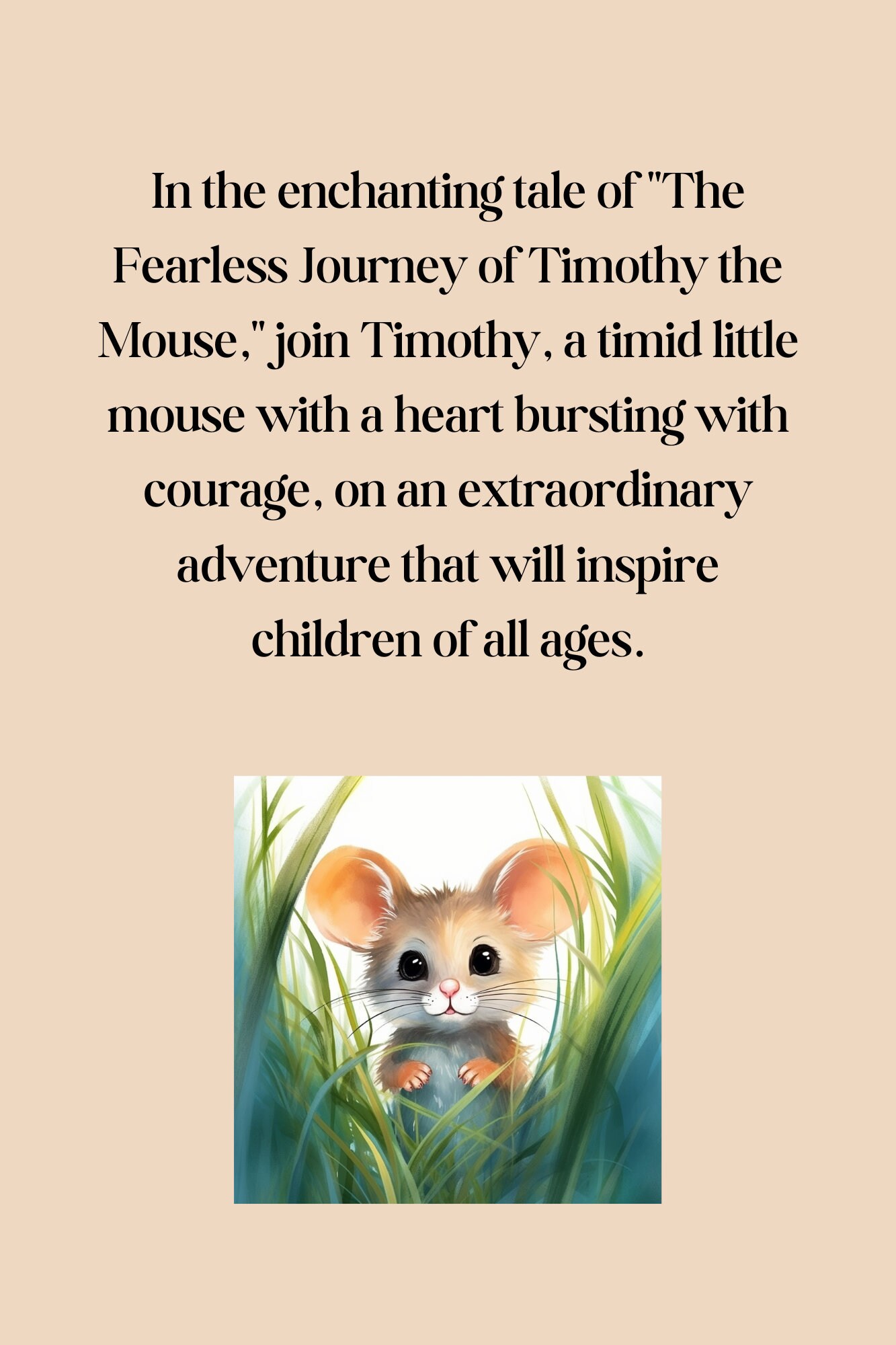 The Fearless Journey of Timothy the Mouse, PDF Bedtime Story for ...