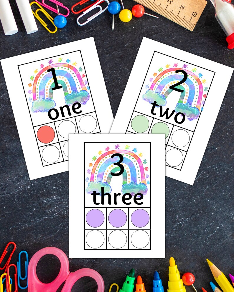 Printable Number Cards, 1 - 20, Educational Cards, 8.5 X 11 Inch ...