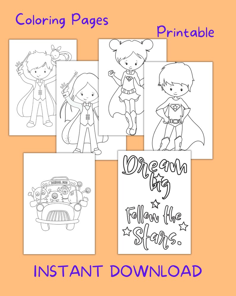 Printable my Journal, Coloring Pages, Journal Prompts for Kids, Instant ...