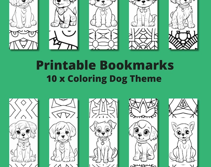 Printable Kids Coloring Bookmarks, Instant Download PDF - Etsy Canada