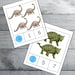 Printable Count and Clip Cards 1 - 20, Dinosaur Theme, Instant Download ...