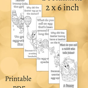 Printable Easter Coloring Bookmarks, 10 Fun Coloring With Jokes for ...