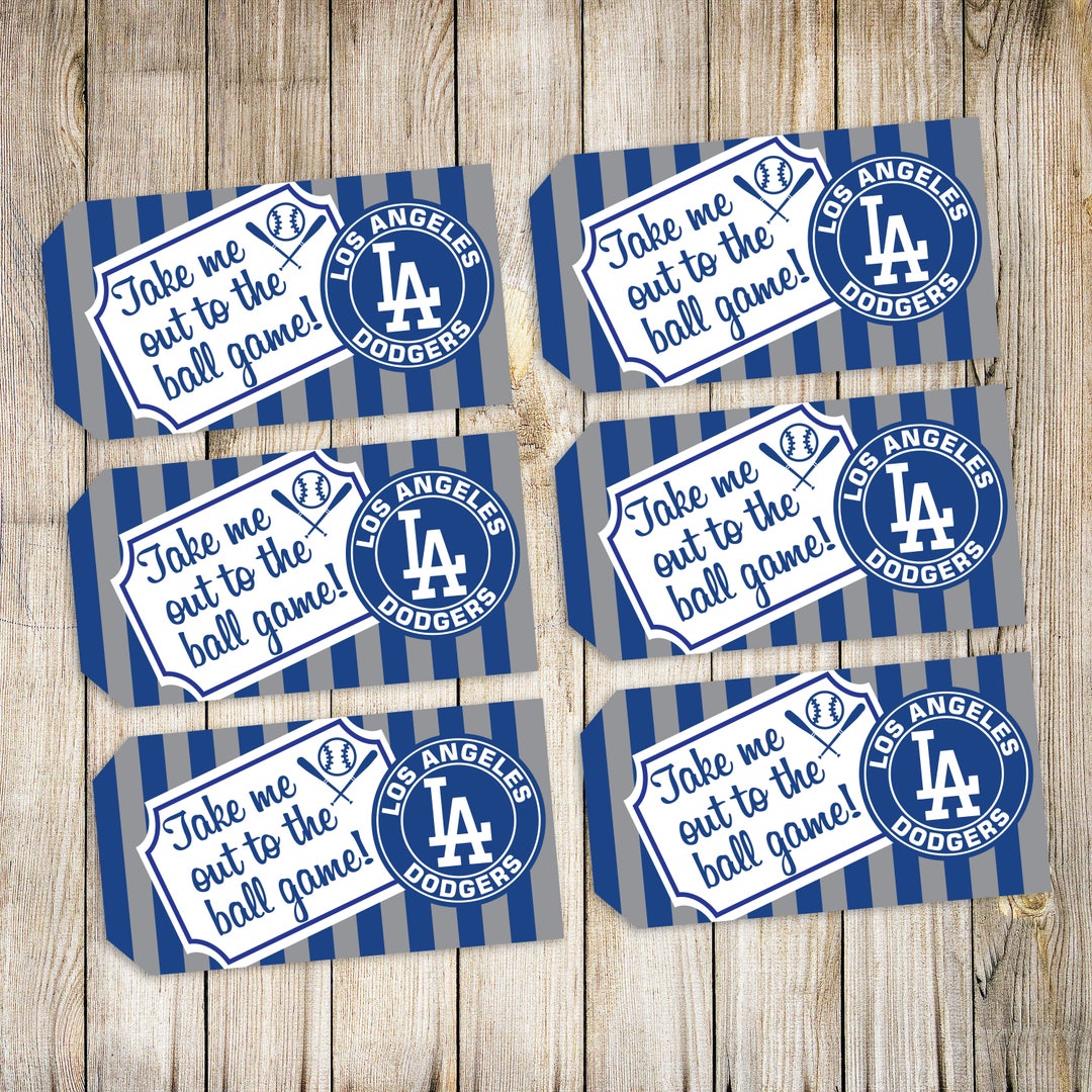 Dodgers Baseball Party Favor Tags / Birthday Party Gift Tags ...