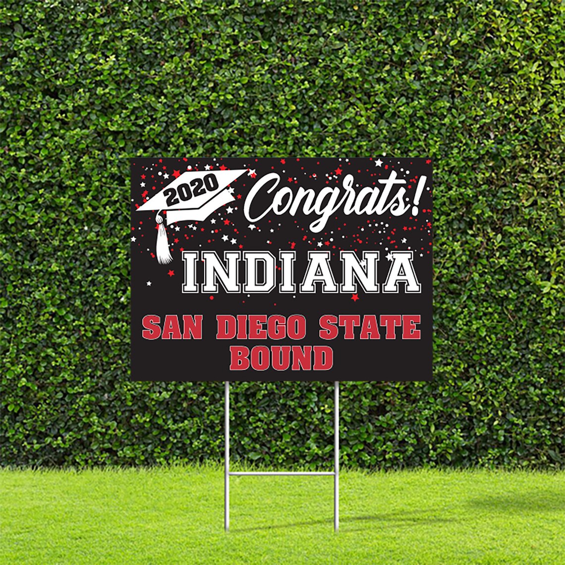 Full Color Custom Yard Sign / College Bound / Graduation / Personalized ...