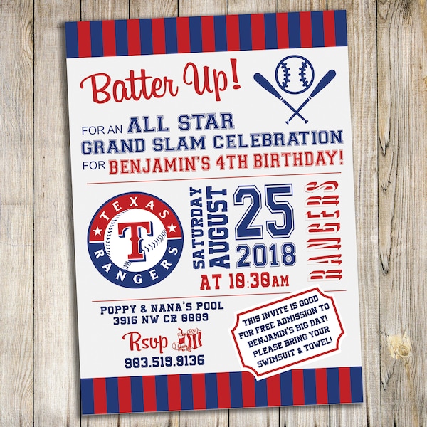 Rangers Invitation - Etsy