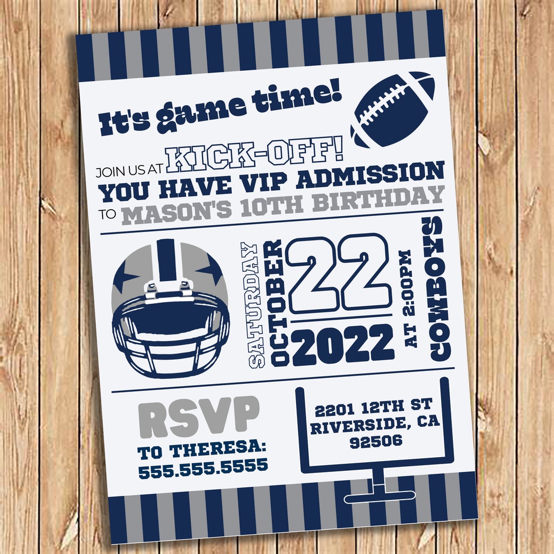 Instant Digital Download, Cowboys Theme Birthday Party Invitation ...