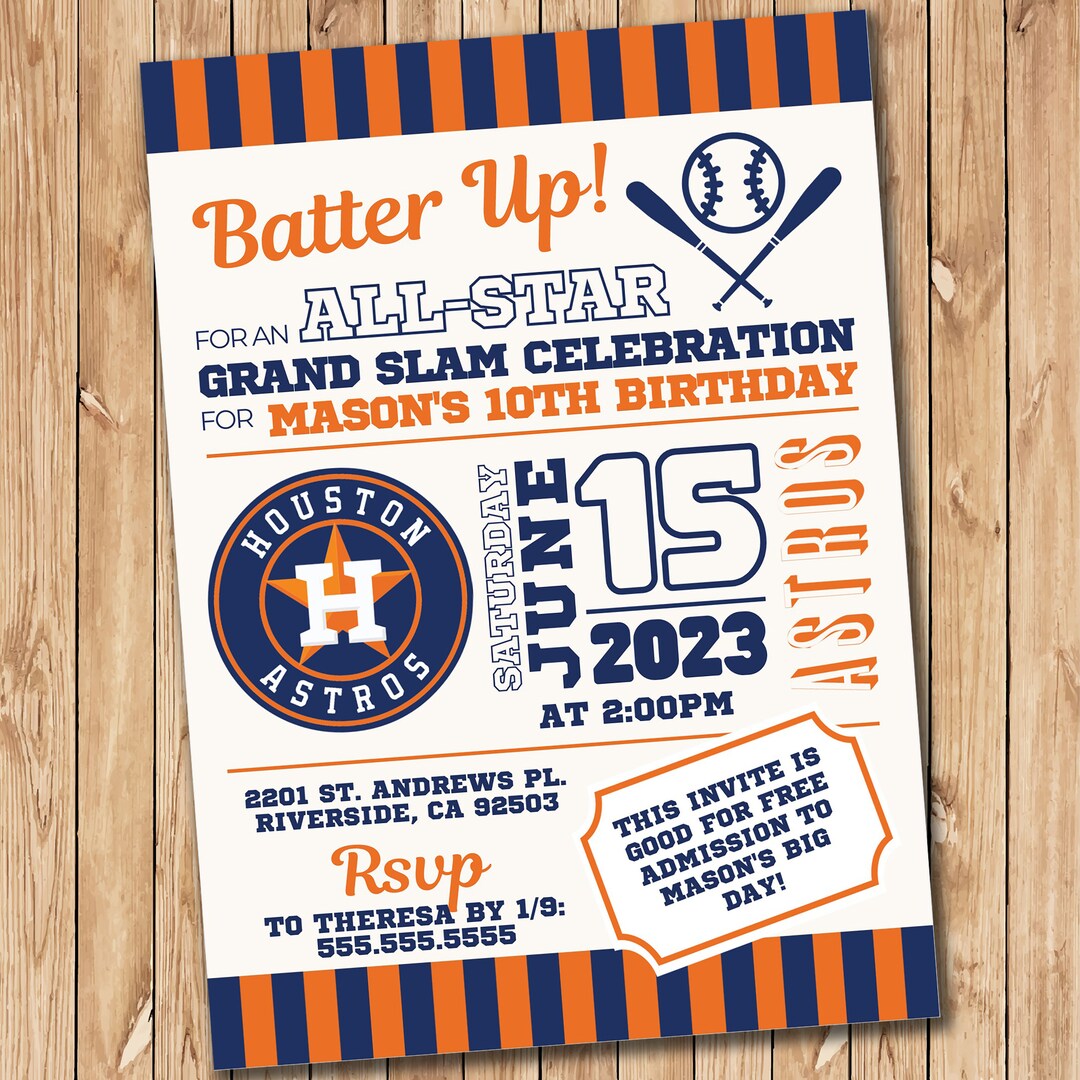 Instant Digital Download Astros Theme Birthday Party - Etsy