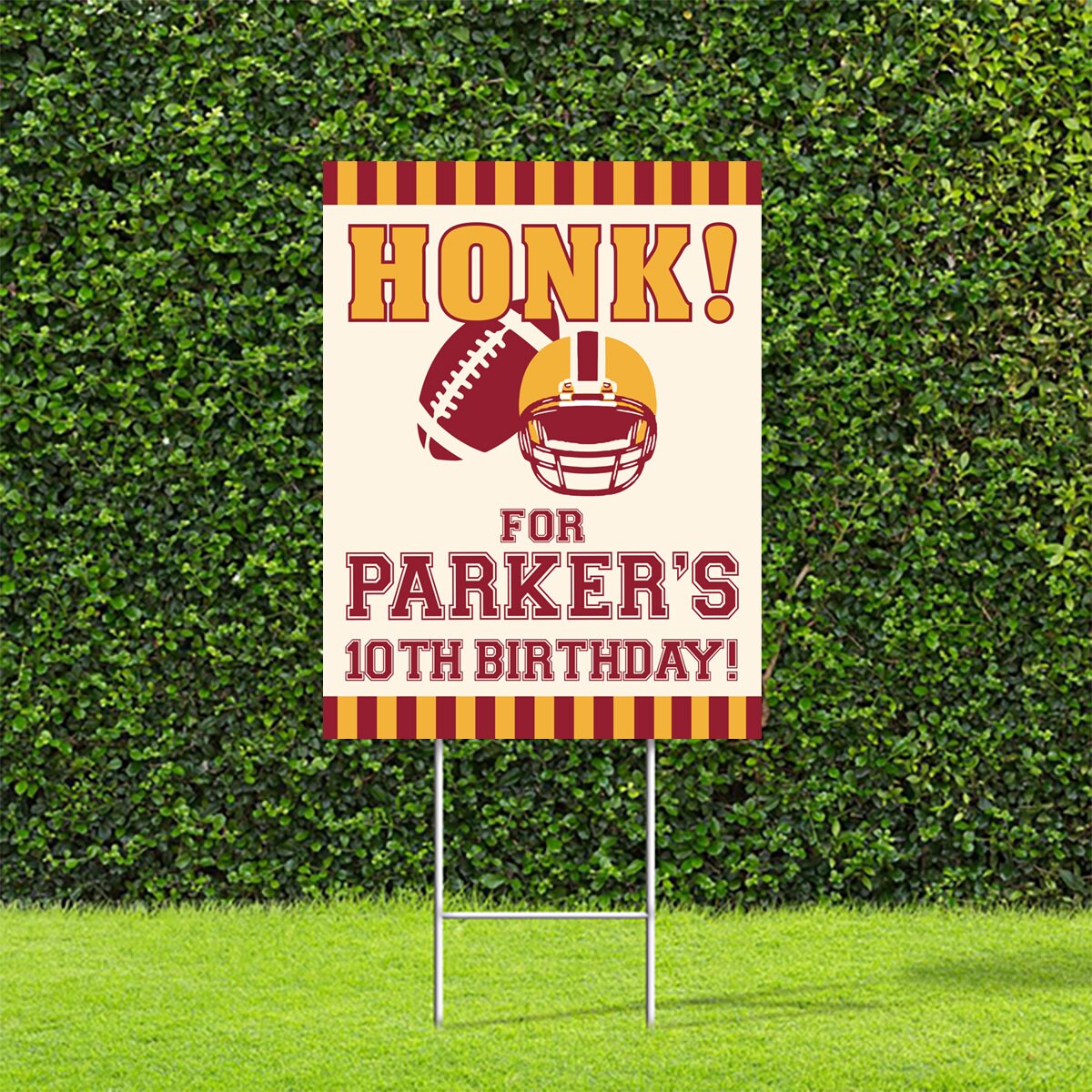 Full Color Custom Yard Sign / Football Birthday / USC Theme / | Etsy