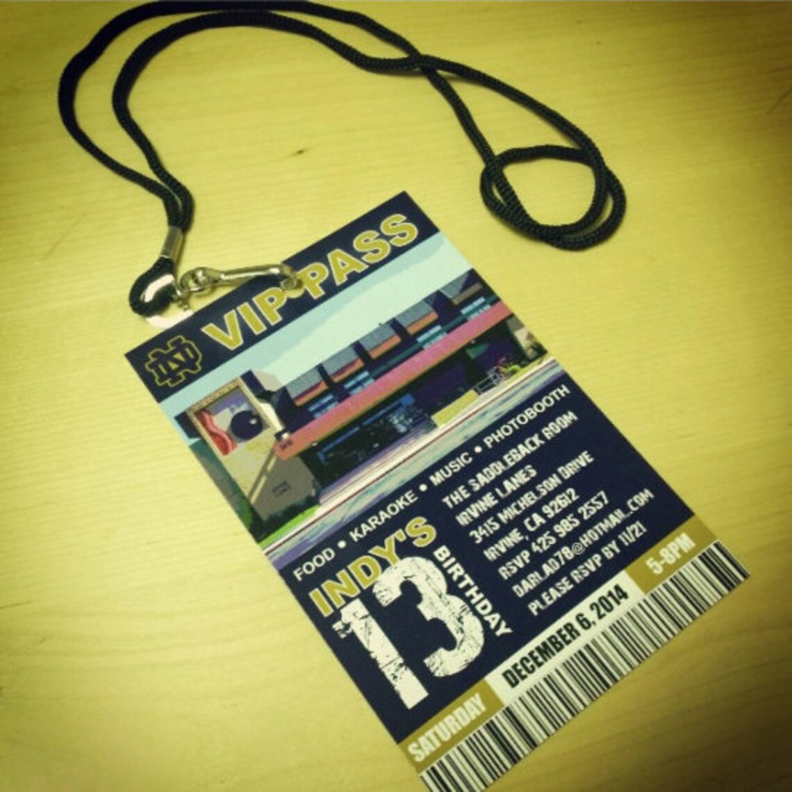 CUSTOM VIP Pass Rock Concert Birthday Party Invitation | Etsy