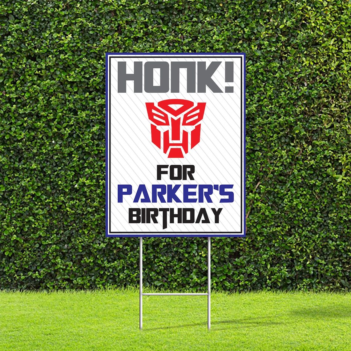 Full Color Custom Yard Sign / Transformer Birthday / - Etsy
