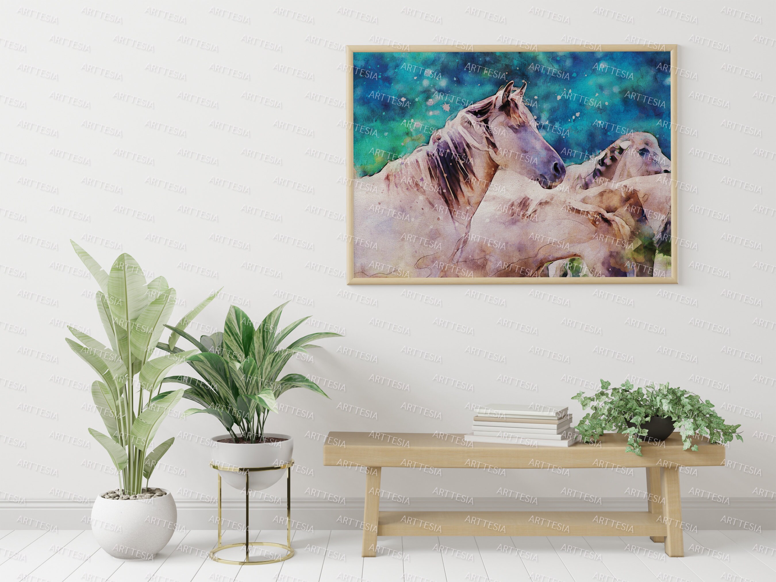 Horse Digital Download Art Print Watercolor, Horse Wall Art, Printable ...