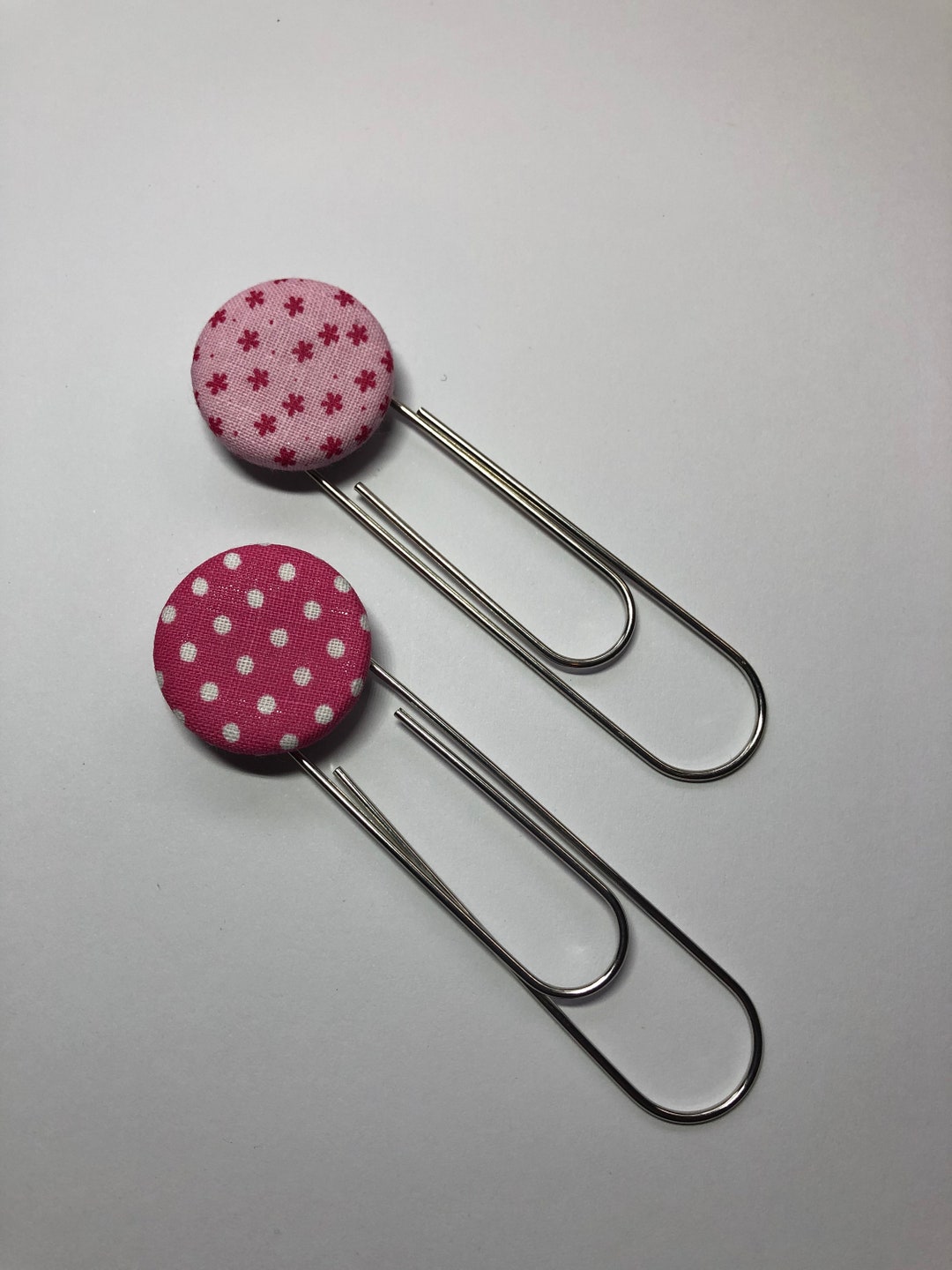 Fabric Button Paperclip/page Marker - Etsy UK