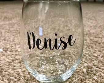 Glass with words | Etsy