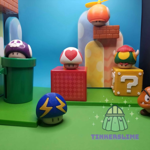 3d Printed Mario Items - Etsy