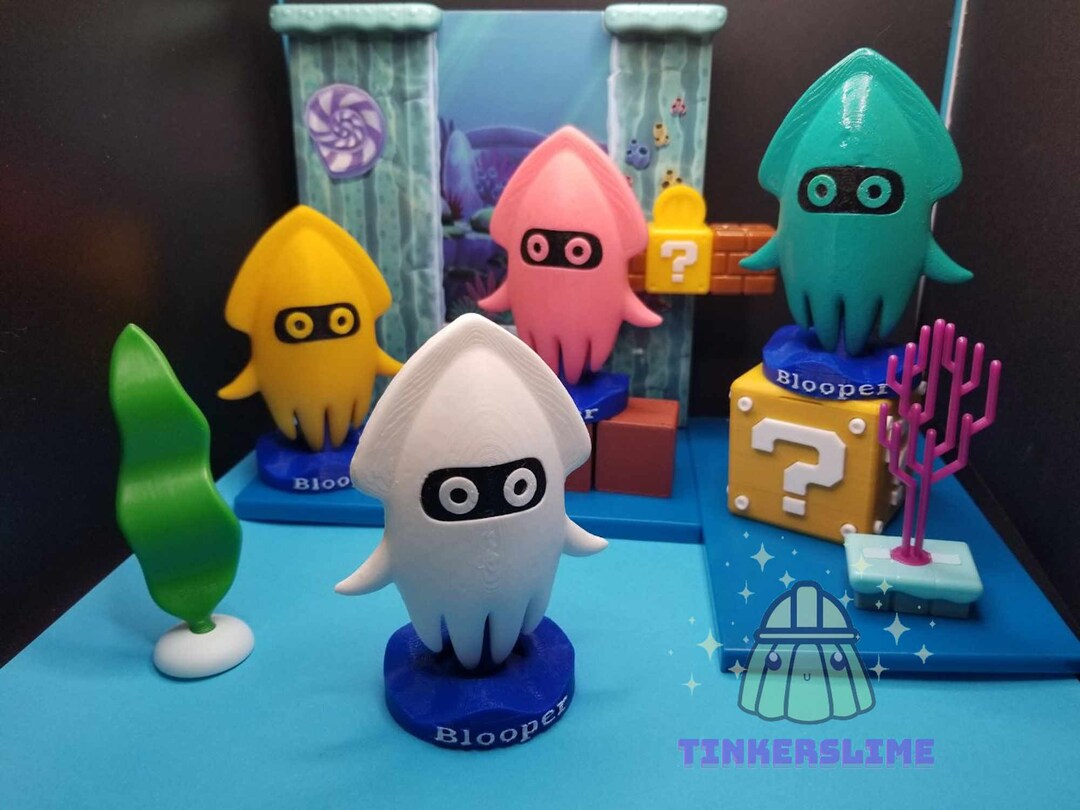 Super Mario Blooper Figure [3d-printed, Toy, Collectible Figurine ...