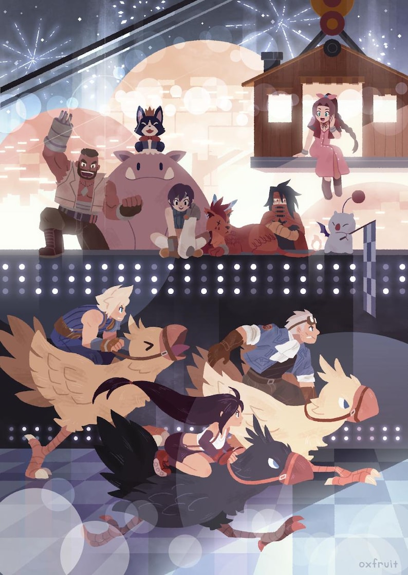 FF7 Print "chocobo Racing" - Etsy