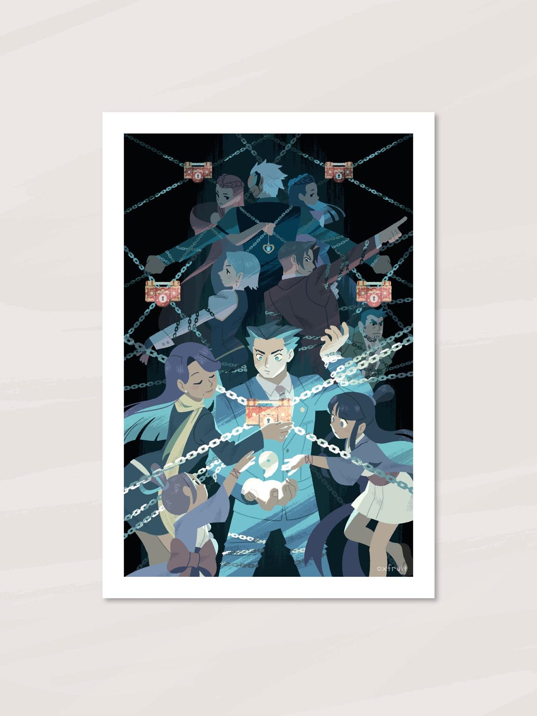 Ace Attorney Print "psychelock" - Etsy