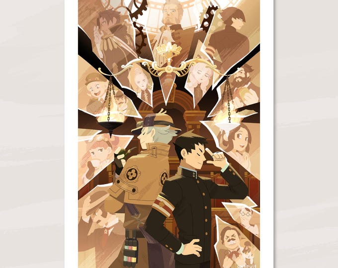 The Great Ace Attorney Vinyl Stickers. Kazuma Asogi, Naruhodo Ryunosuke, Susako Mikotoba, Iris ...