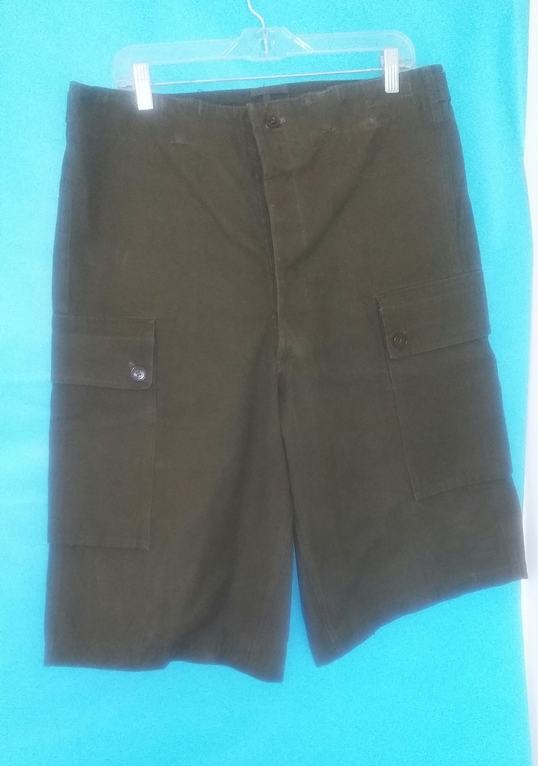 Vintage 50s German Military Workwear Cargo Shorts Mens Size Large - Etsy