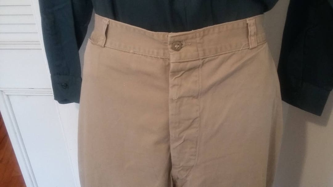 Vintage Rare 50s Chino Mens Khaki Workwear Pants VLV Rockabilly - Etsy