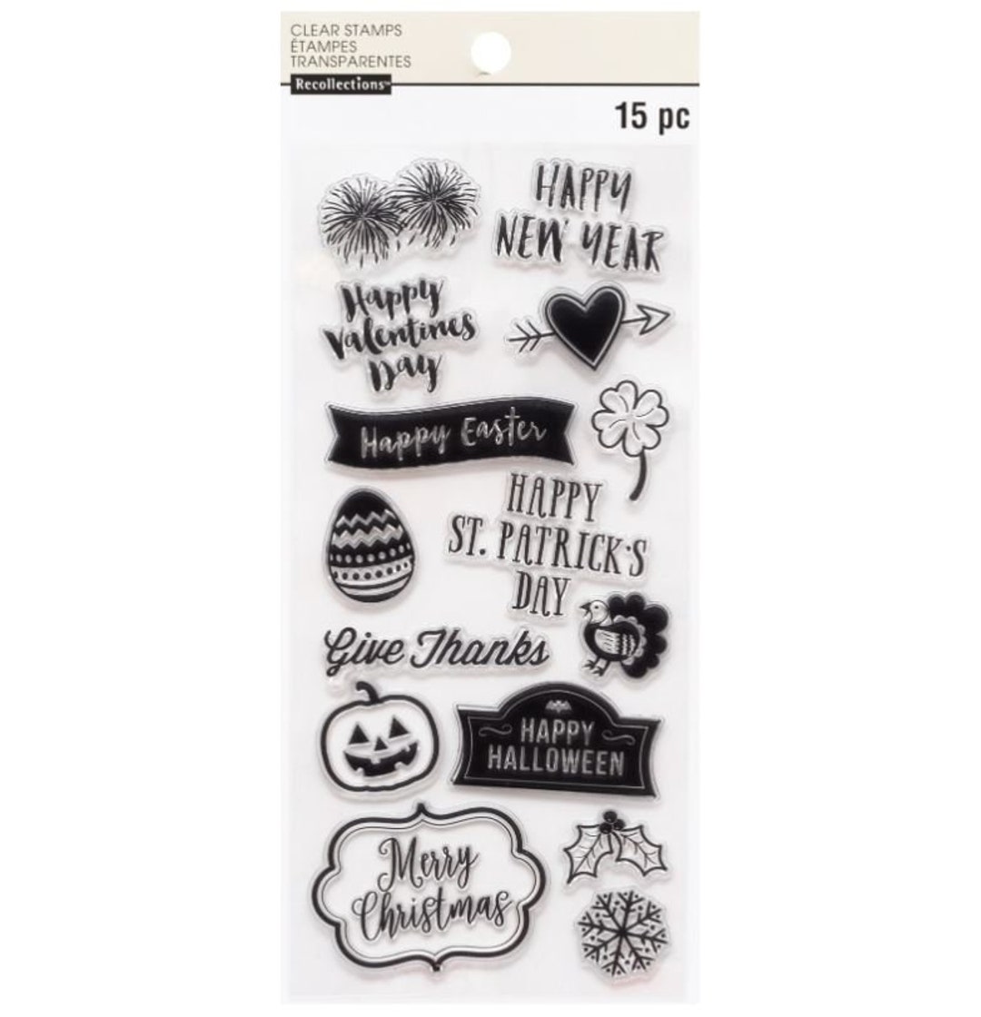 Recollections- Clear Stamps - "holidays" - Etsy
