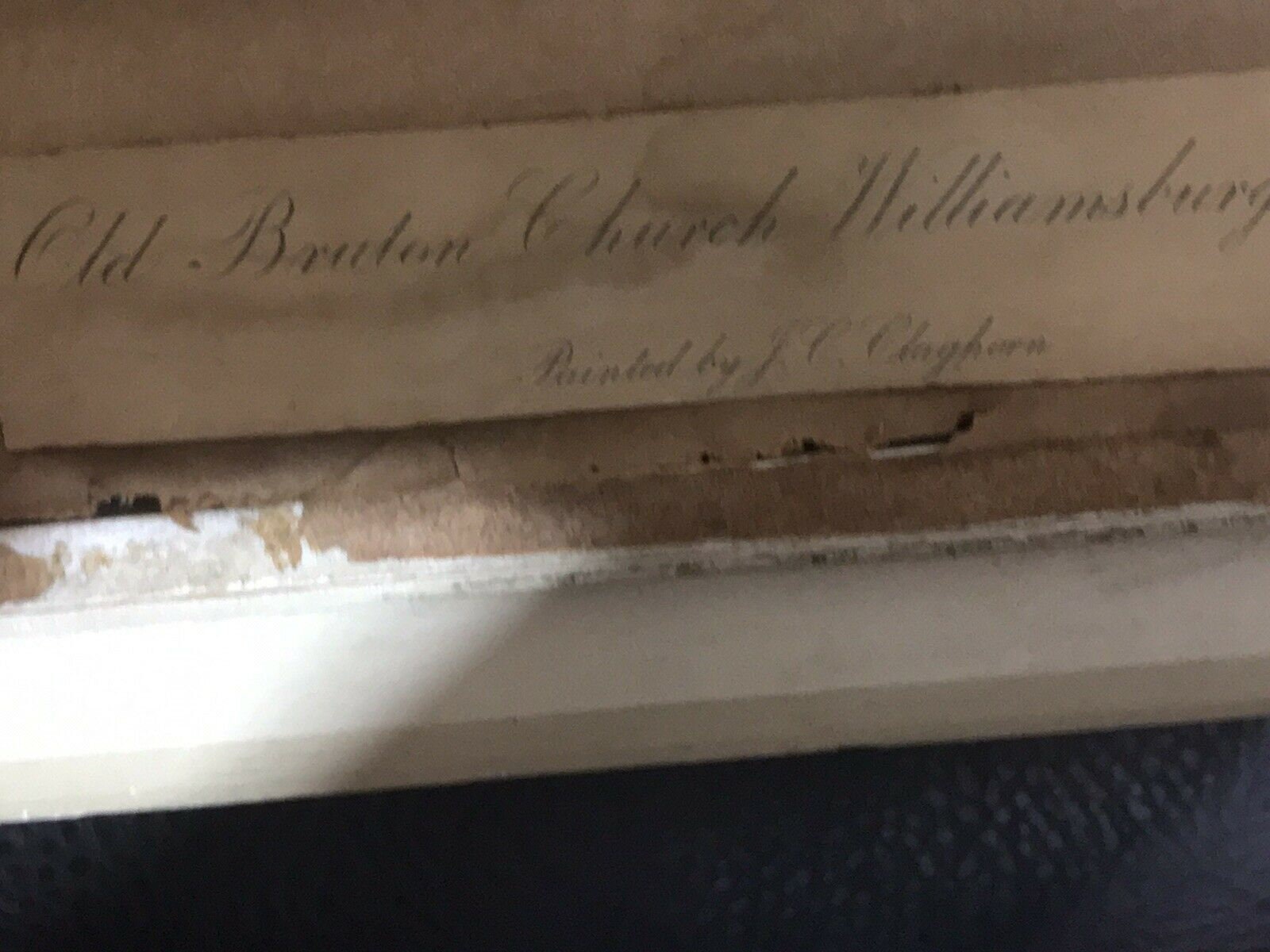 Joseph C. Claghorn Old Bruton Church Williamsburg VA Framed Art Print ...