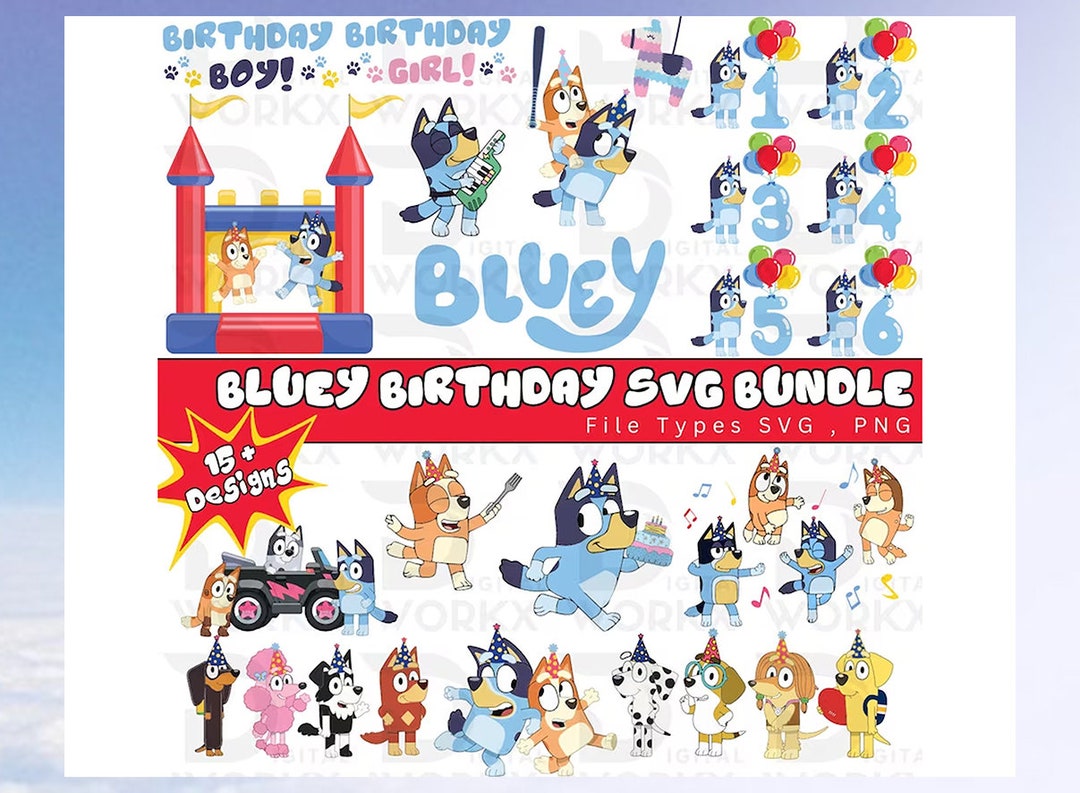 15 Bluey Birthday Boy Png My Birthday Png Birthday Party - Etsy