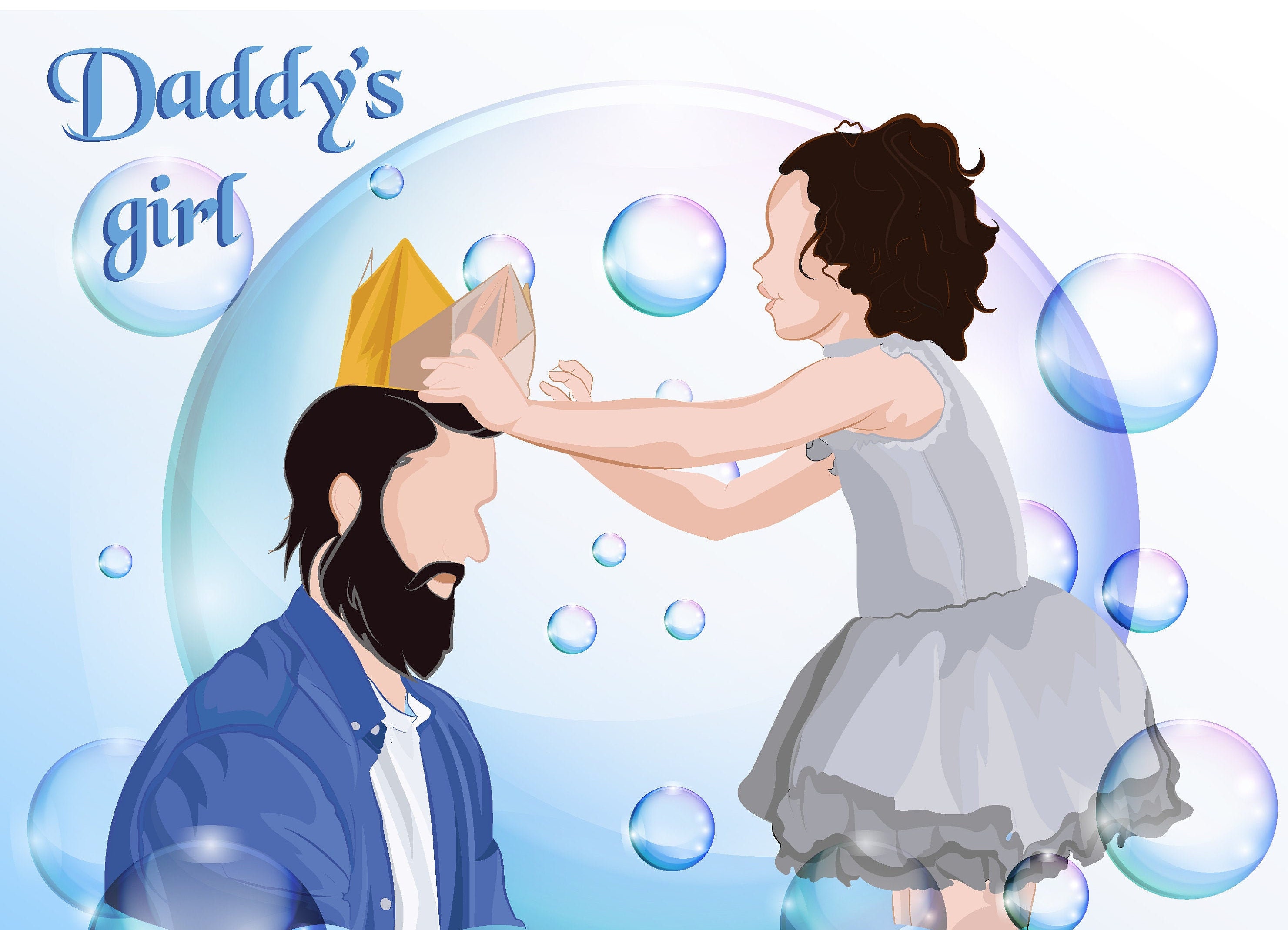 Fathers Day Clipart Father Daughter Clipart Dad And Etsy