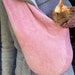 Minky Plush Cat Sling: Reversible Pet Carrier, Pink - Etsy
