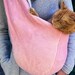 Minky Plush Cat Sling: Reversible Pet Carrier, Pink - Etsy