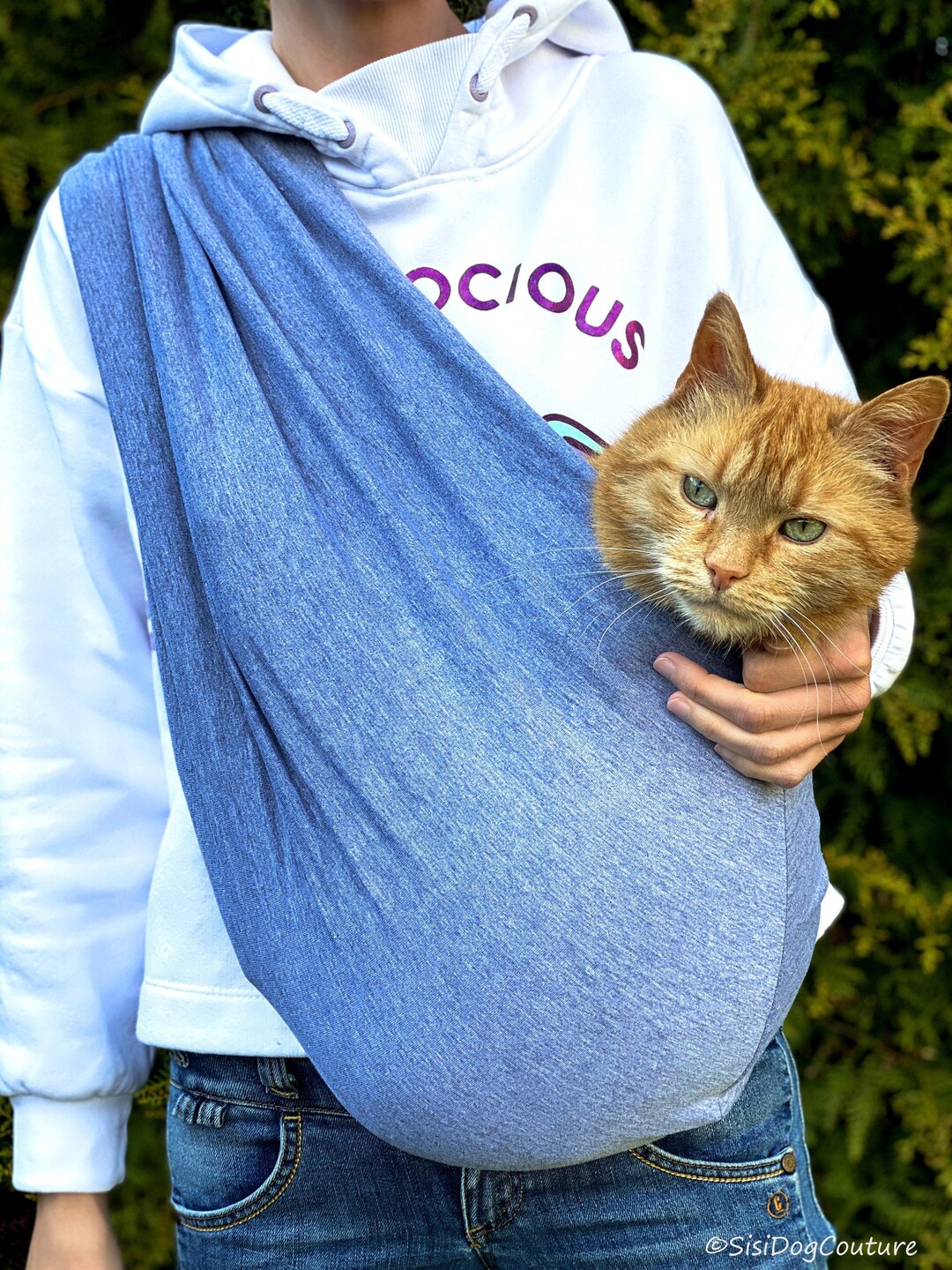 Reversible Cat Sling, Carrier for Cat - 95% Cotton - Etsy